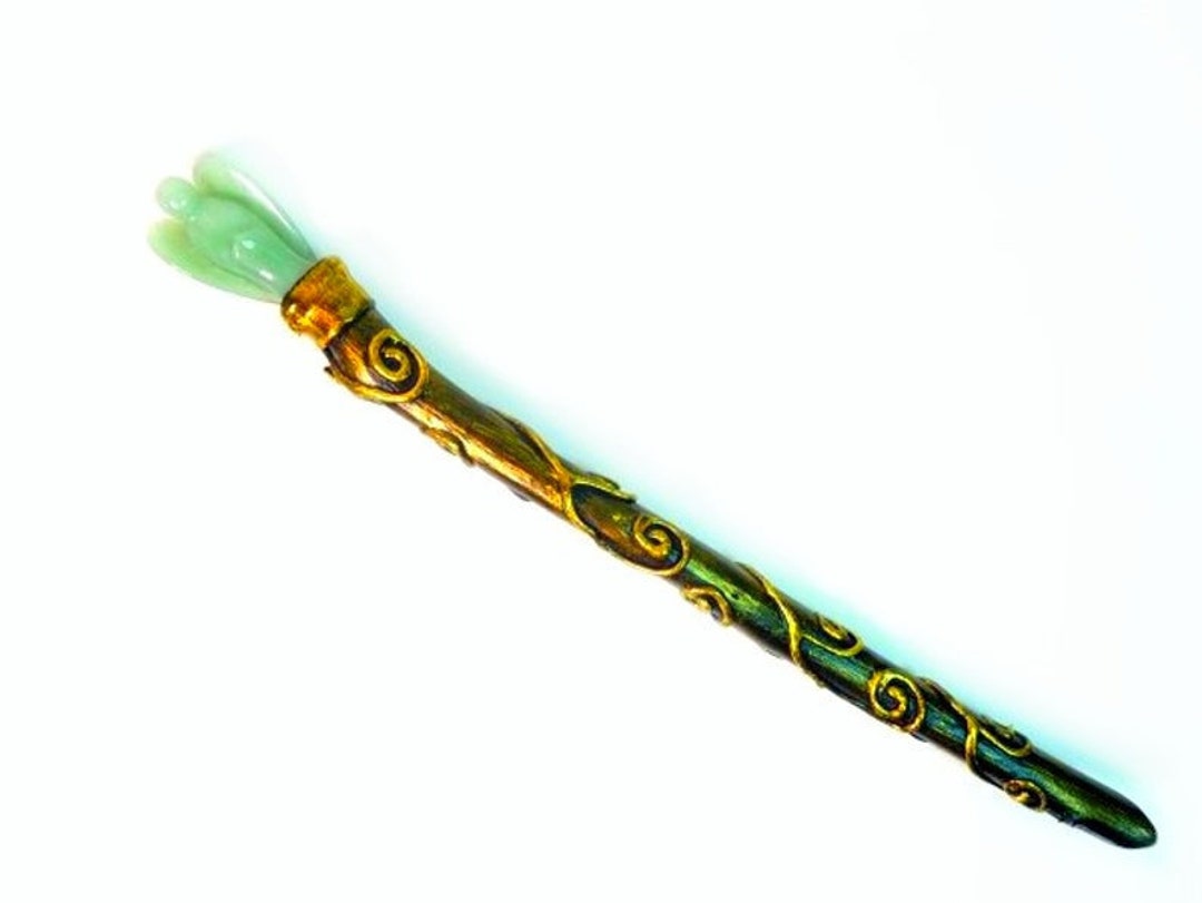 Aventurine Angel Wand Crystal Wand Driftwood Magic Wand Fairy Wand ...
