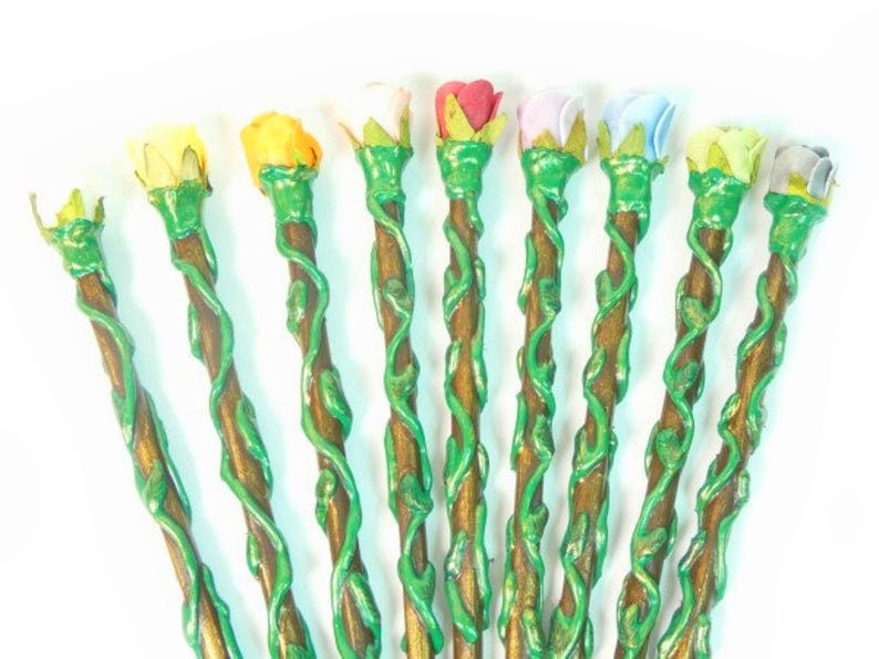 Rose Magic Wand Fairy Flower Wand Wizard Wand Fairy Wand - Etsy