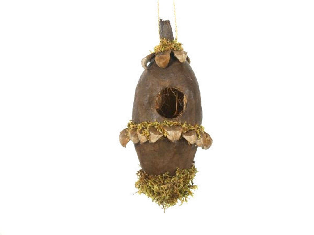 Magical Fairy House Brown Moss Bird House Natural Birdhouse Woodland ...