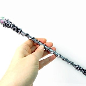 Ruby In Fuchsite Crystal Magic Wand 11.5 Inches Black Silver | Etsy
