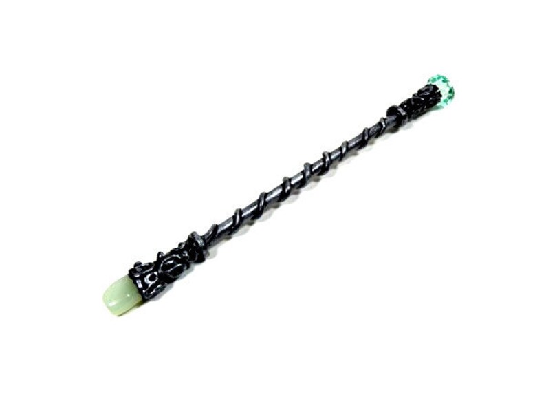 Jade Magic Wand Inches Silver Magic Wand Warlock Wand Gemstone - Etsy