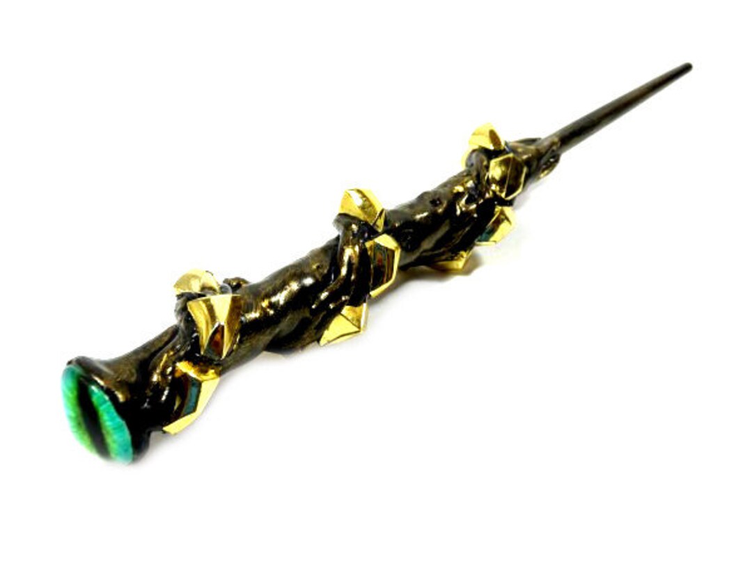 Black Gold Dragon Wand Black Magic Wand Fairy Wand Wand Dragons Dragon ...
