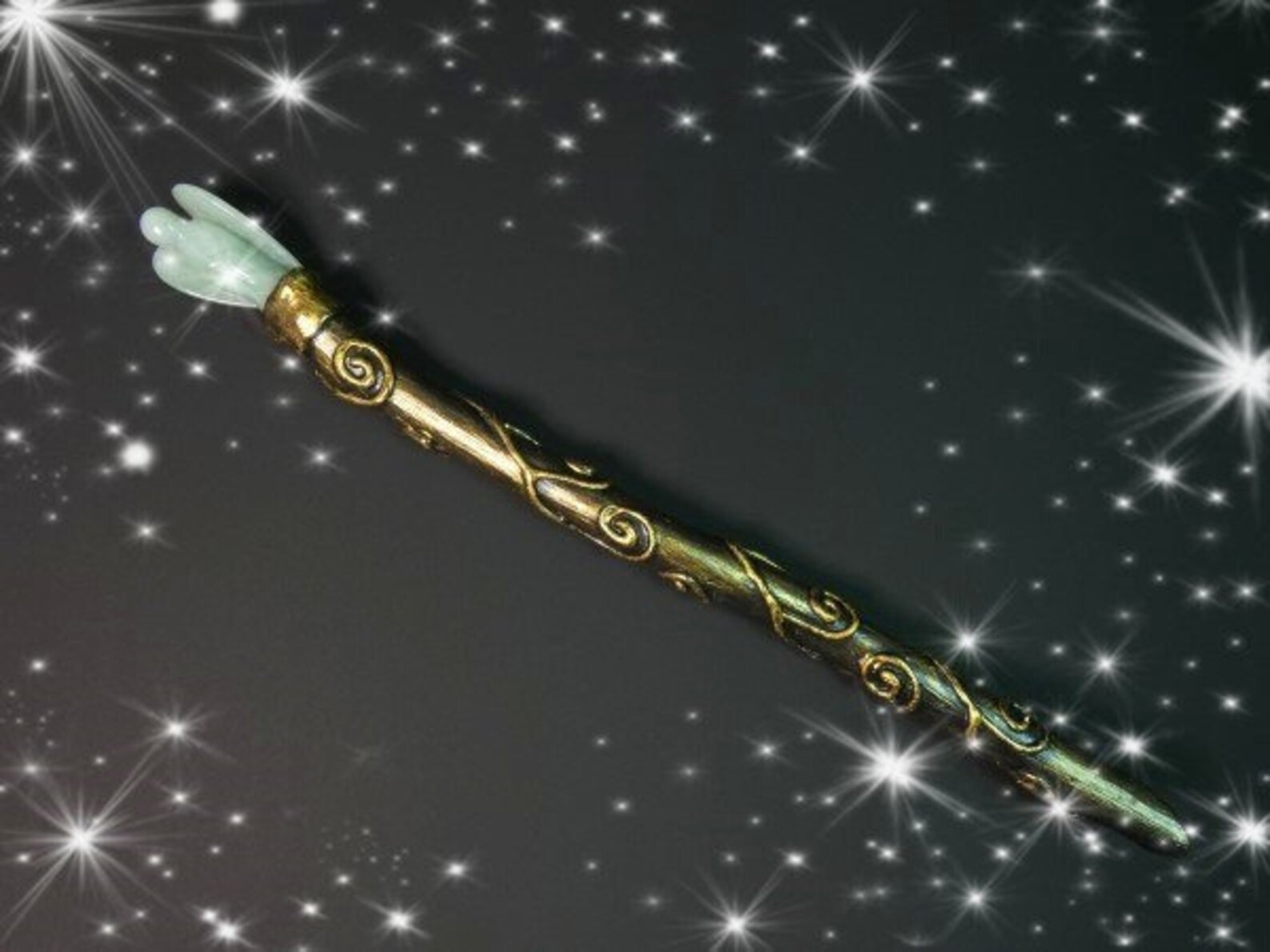 Aventurine Angel Wand Crystal Wand Driftwood Magic Wand Fairy - Etsy