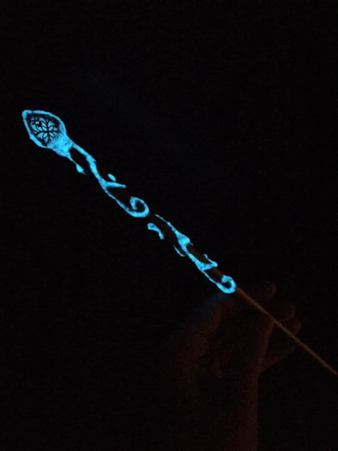 Blue Glow in the Dark Magic Wand Glowing Wand Fairy Wand Witches Wand ...