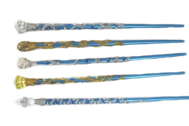Metallic Blue Wand Magic Wand Wizard Wand Fairy Wand Witches | Etsy