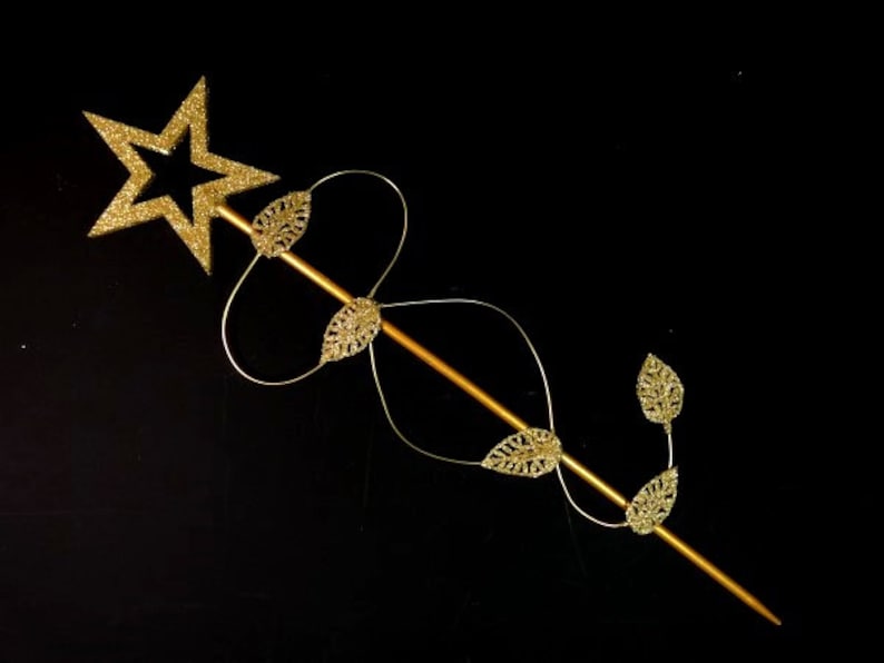 22 Inch Gold Fairy Godmother Wand Magic Wand Wizard Wand Fairy | Etsy