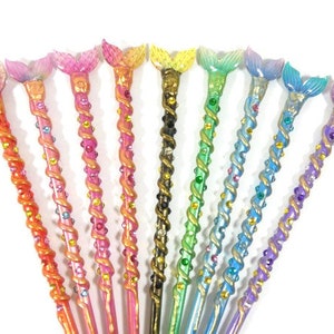 1 Mermaid Magic Wand Mermaid Tail Party Wand Mermaids Magic Wand Wizard ...