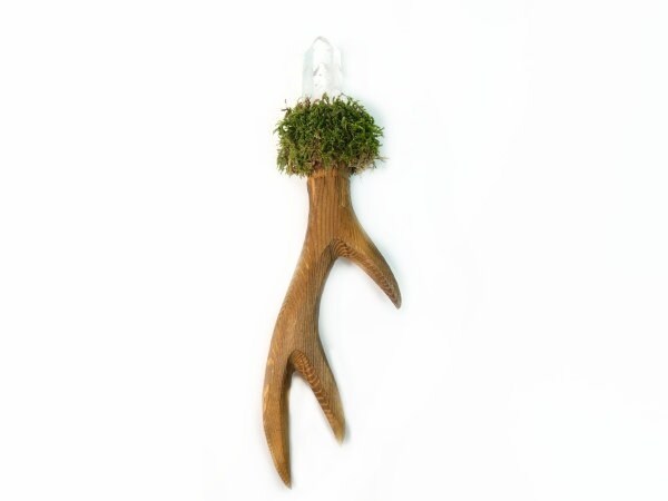 Antler Magic Wand Clear Crystal Wooden Antler Wand Wizard Wand Fairy ...
