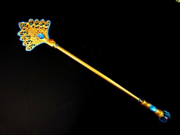 Turquoise And Gold Magic Wand 13.5 Inch Unique Magic Wand | Etsy