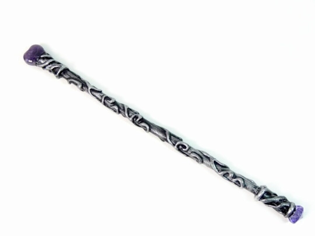 Amethyst Heart Magic Wand 10.6 Inches Love Wand Silver Magic Wand ...