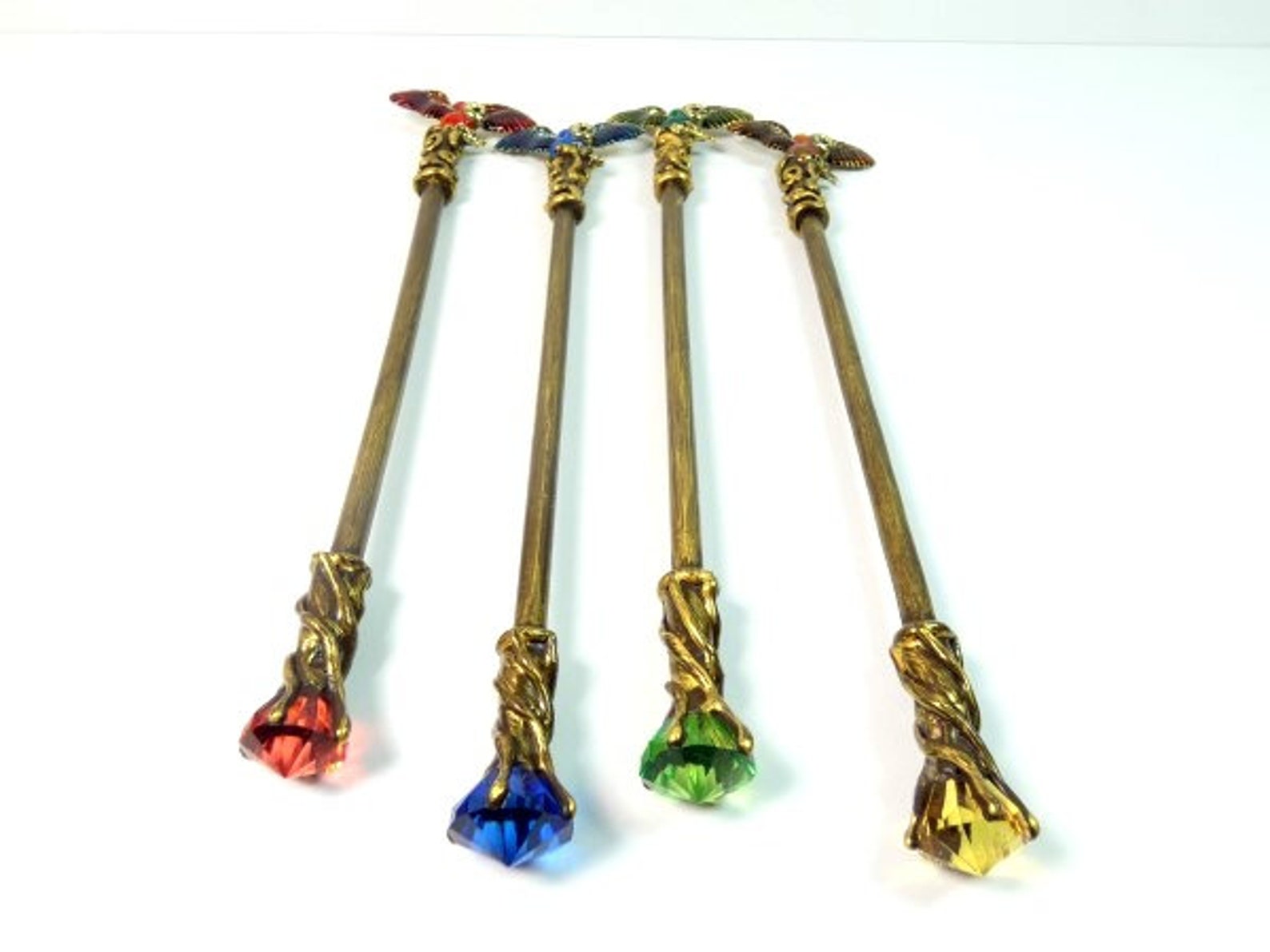 Owl Magic Wand Gemstone Wand Wizard Wand Fairy Wand Witches - Etsy