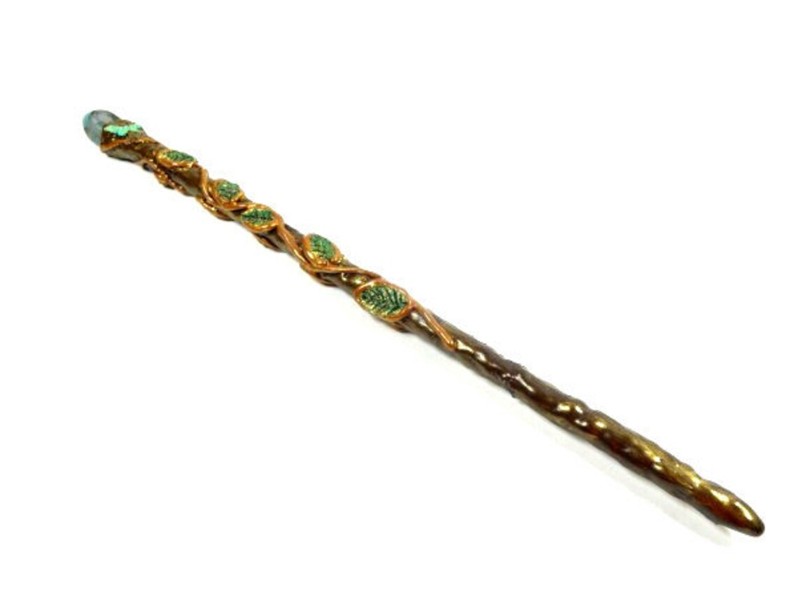 Amazonite Butterfly Magic Wand 13 Inches Brown Magic Wand Warlock Wand ...