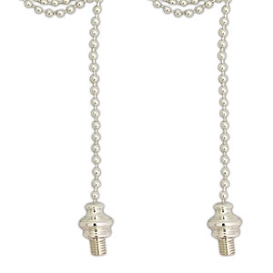 Royal Designs, Inc. Fan Pull Chain Extension – Finial Adapter – Silver ...