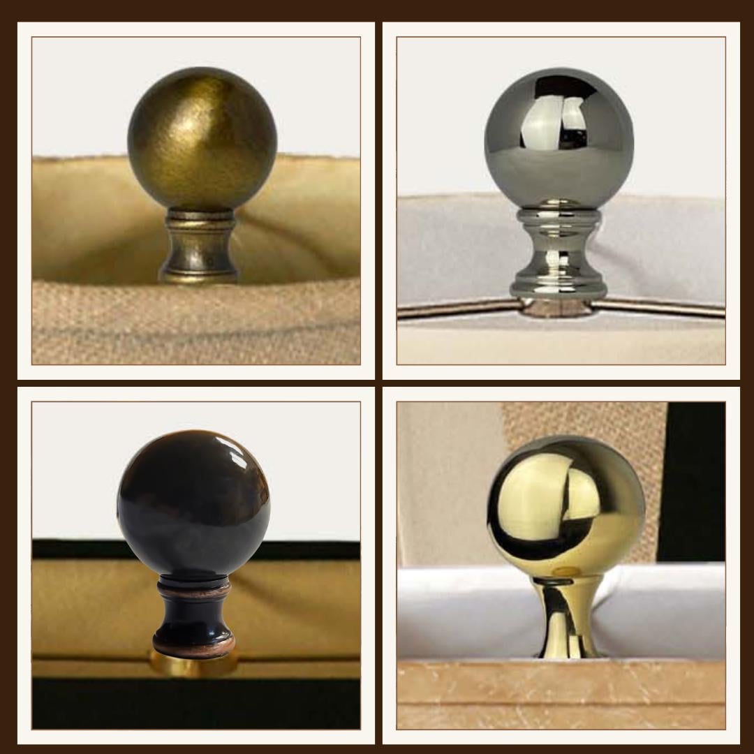 Royal Designs, Inc. Large Ball Lamp Finial for Lamp Shade - 4 Elegant ...