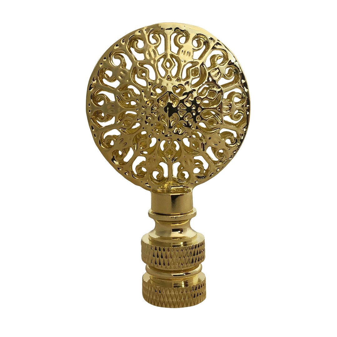 Royal Designs, Inc. Decorative Abstract Pattern Lamp Finial, Polished ...