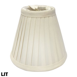 Royal Designs, Inc. Eggshell Empire Pleated Chandelier Lamp Shade, 3" X ...