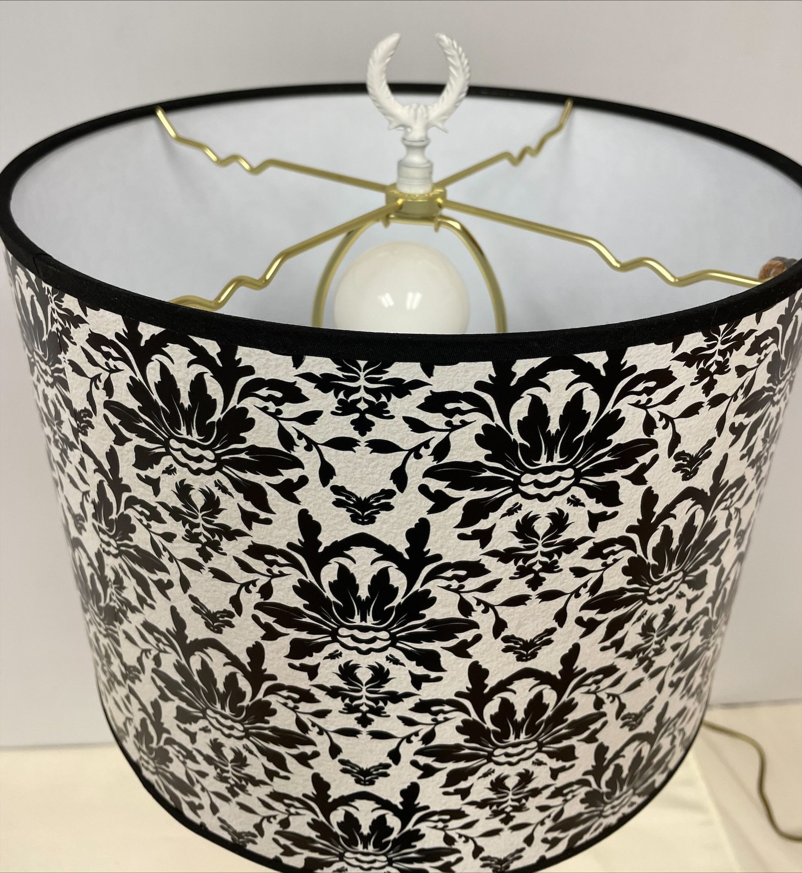 Royal Designs, Inc. Farmhouse Style Buffet Lamp With Custom Drum Shade ...