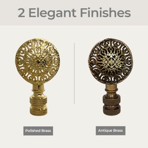 Royal Designs, Inc. Decorative Abstract Pattern Lamp Finial, Polished ...