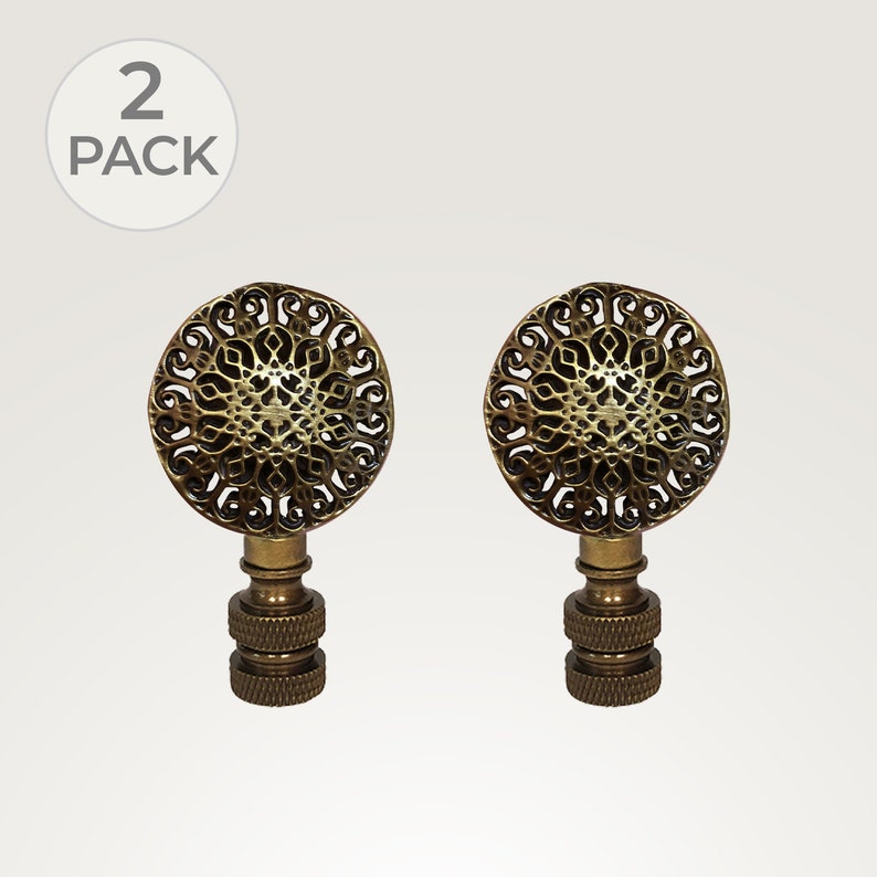 Royal Designs, Inc. Decorative Abstract Pattern Lamp Finial, Antique ...