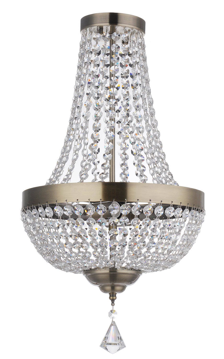Royal Designs, Inc. Chandelier Ceiling Fixture – Colette Clear Crystal ...