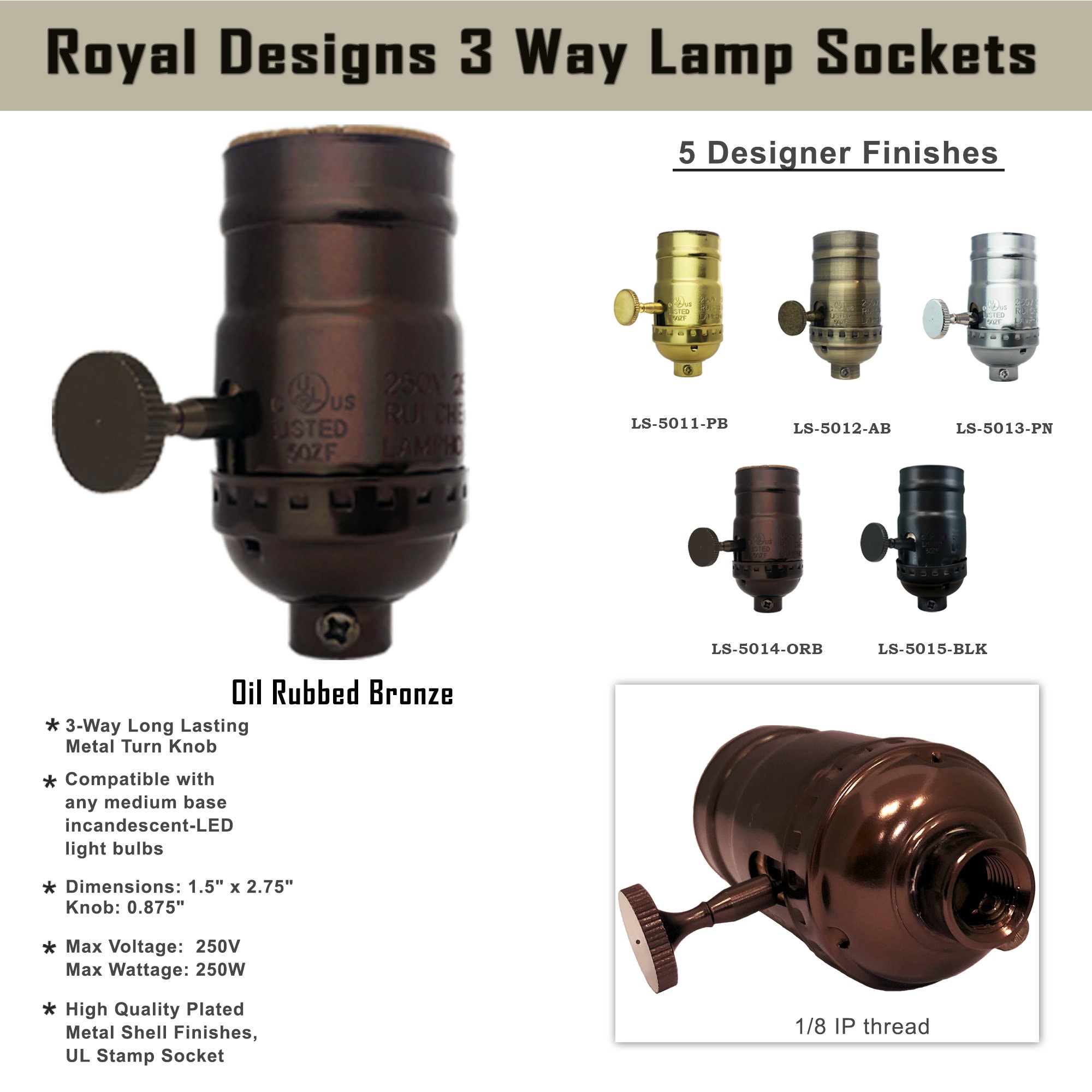 3 Way Bulb Holder