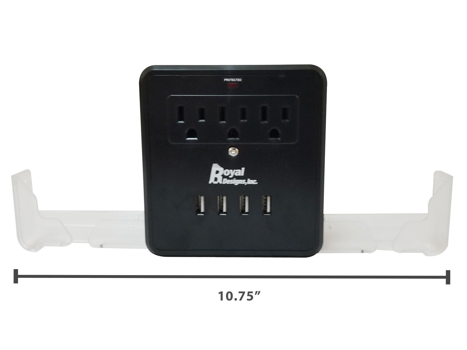 Royal Designs Inc. Black USB Wall Mount and Surge Protector - Etsy