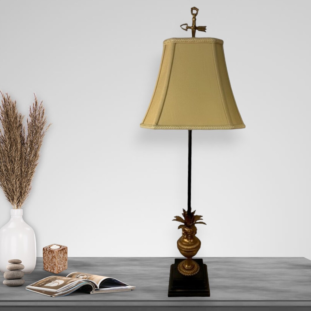 Royal Designs, Inc. 35" Leafy Flourish Gold and Black Buffet Lamp - Etsy