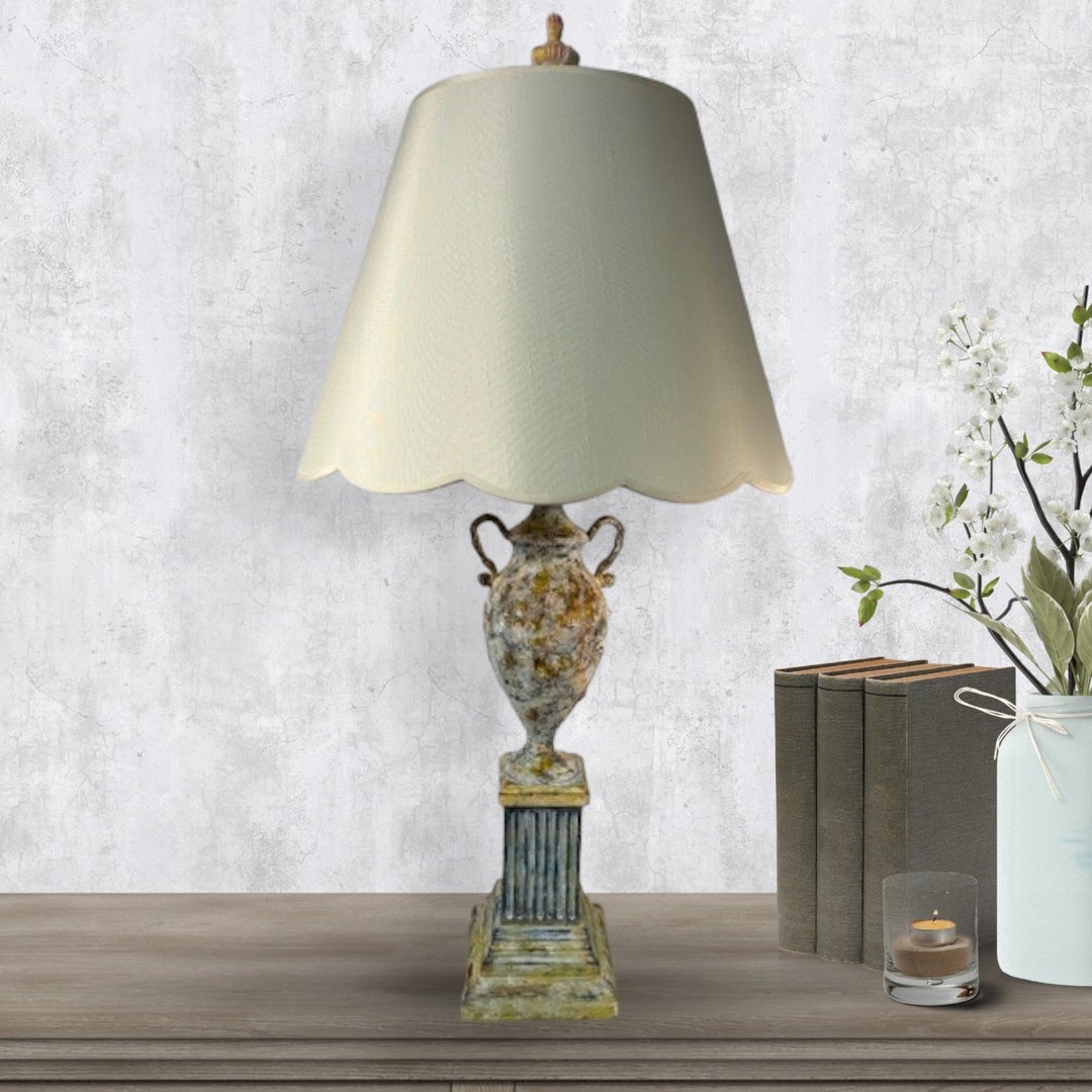Royal Designs, Inc. 33" Abstract Pastel Trophy Style Doric Column Lamp ...
