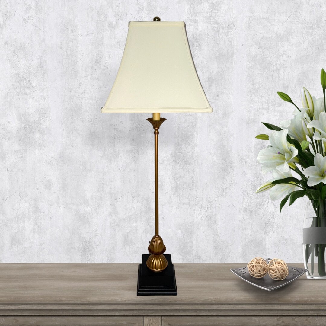 Royal Designs, Inc. 29" Antique Gold Square Candlestick Lamp - Etsy