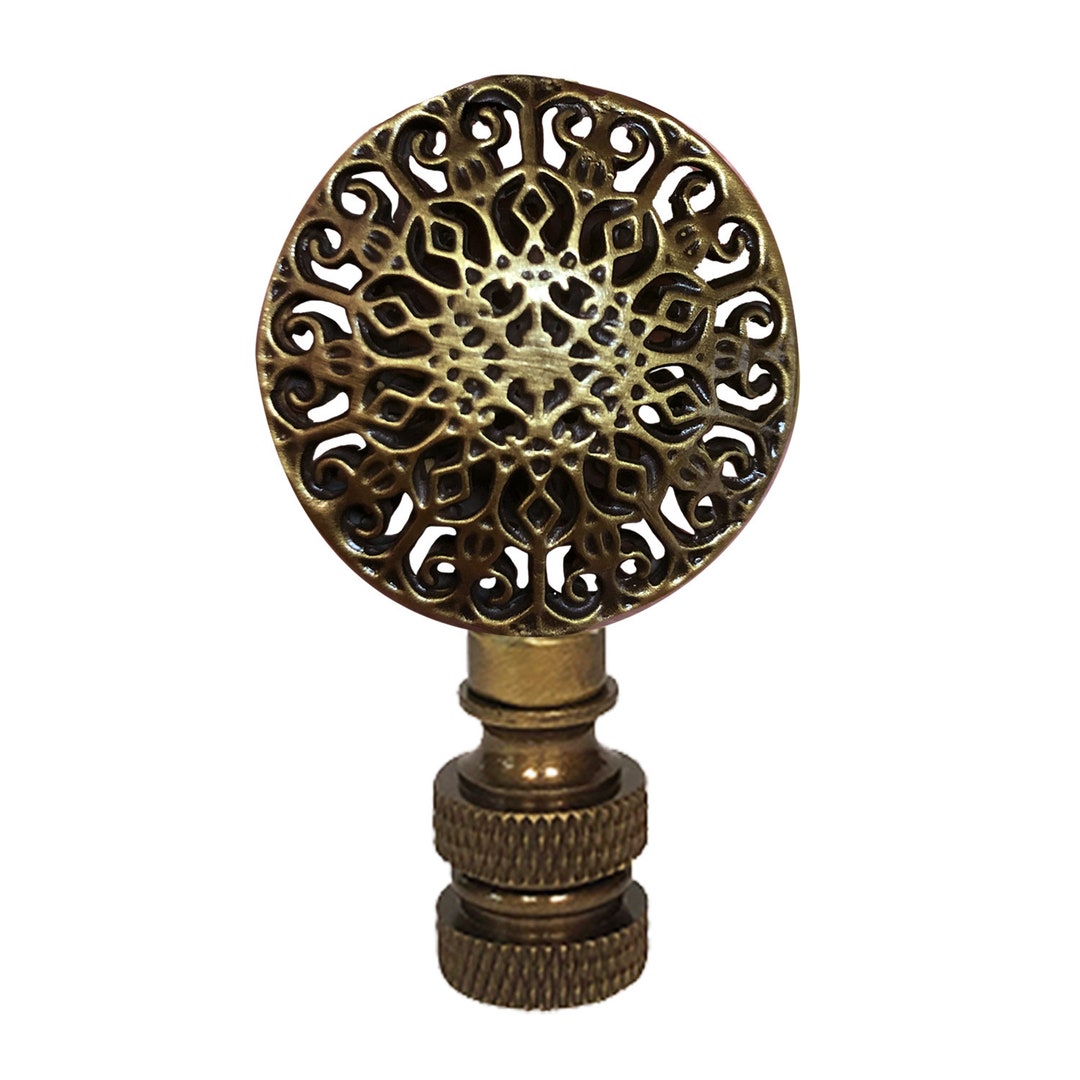 Royal Designs, Inc. Decorative Abstract Pattern Lamp Finial, Antique ...