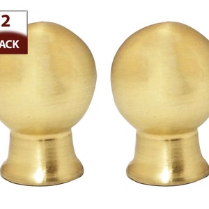 Royal Designs Ball Shape Polished Brass Lamp Finial, Set of 2 - Etsy