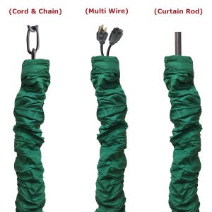 Cord & Chain Cover 4 Feet Silk Type Fabric, Chandelier Pendant Lighting ...