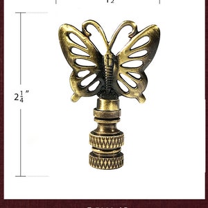 Royal Designs, Inc. Decorative Butterfly Lamp Finial, Antique Brass - Etsy