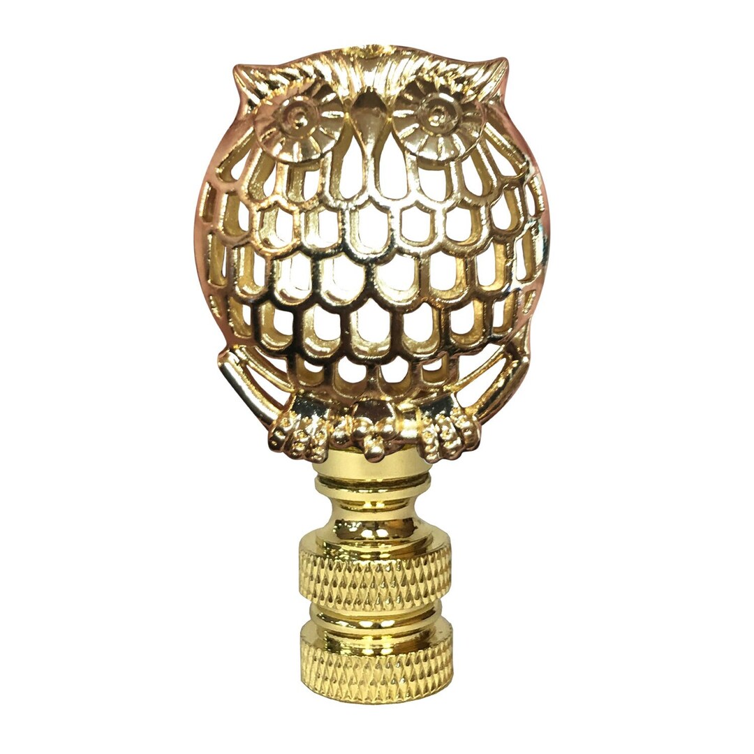 Royal Designs, Inc. Decorative Owl Lamp Finial, Polished Brass - Etsy