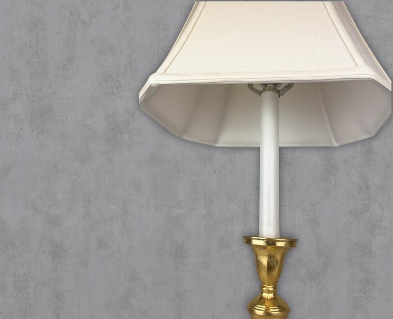 Royal Designs, Inc. Gold Leaf Candlestick Buffet Table Lamp With ...