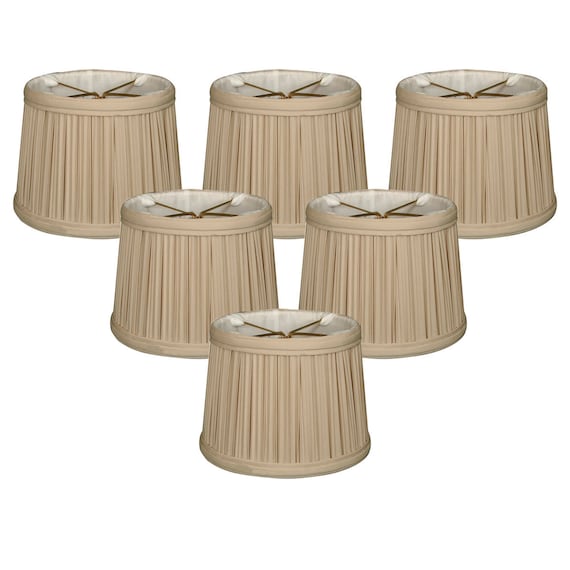 Royal Designs Inc. Beige Gather Pleat Chandelier Shade | Etsy