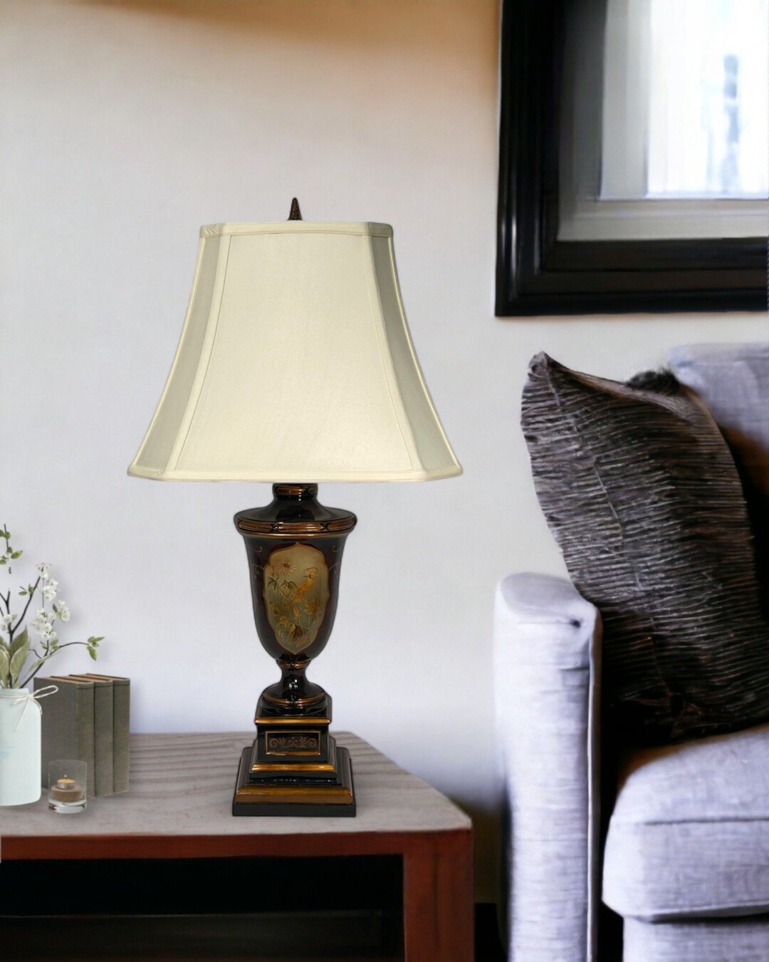 29" Lacquered Hand-painted Italian Renaissance Urn Lamp - Etsy