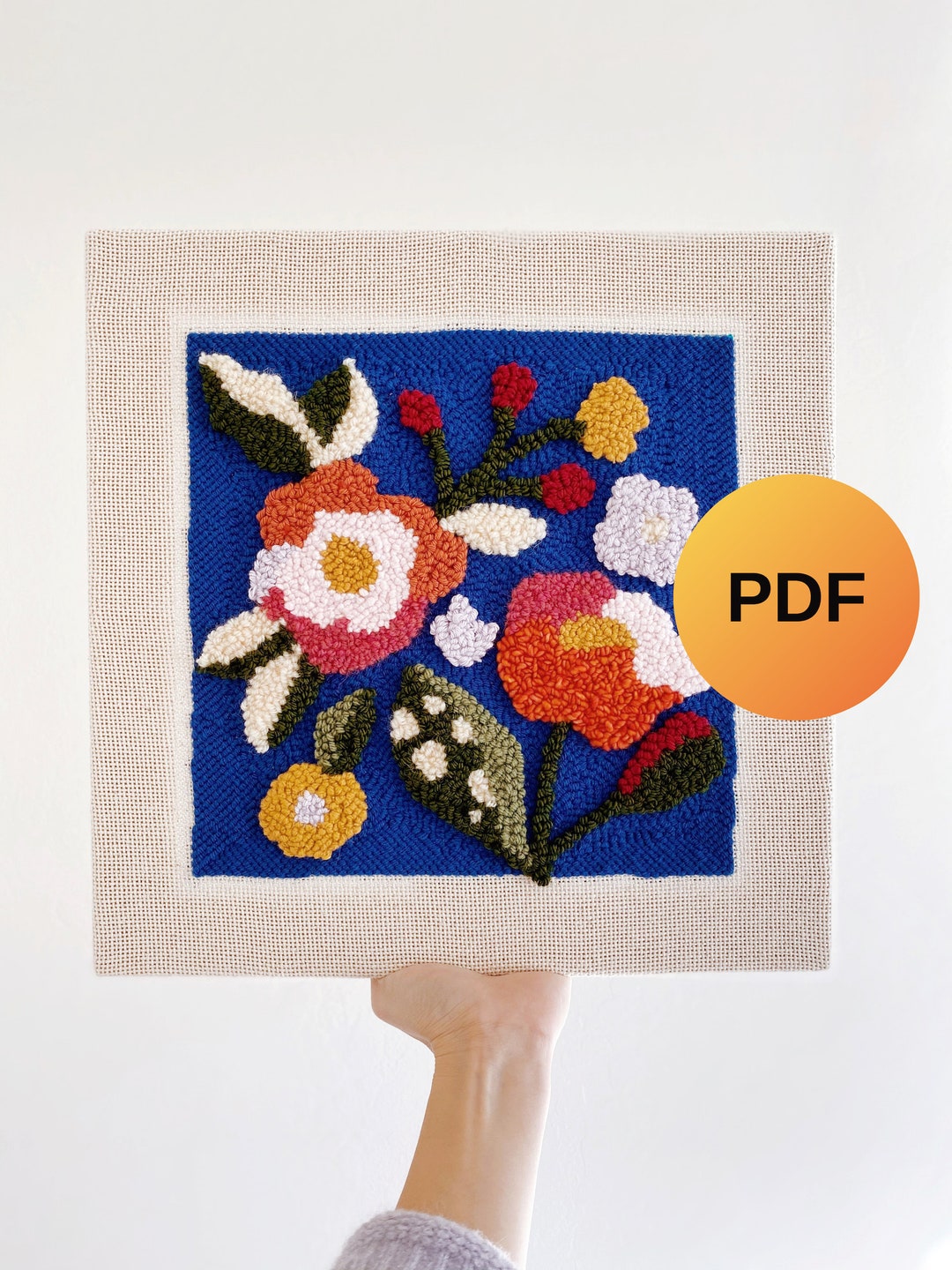 Digital Punch Needle Pattern - Flowers - Etsy