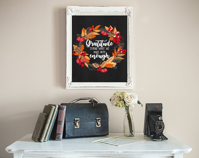 Gratitude Thanksgiving Quote Print Instant Download + Bonus Give Thanks ...