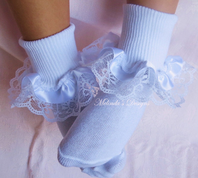 Lace-satin Ribbon Socks Ruffled Socks Easter Socks Infant-baby - Etsy