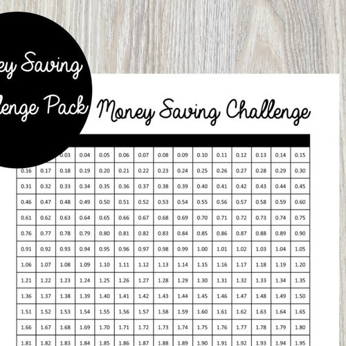 5K 100 Days Money Saving Challenge Printable Savings - Etsy