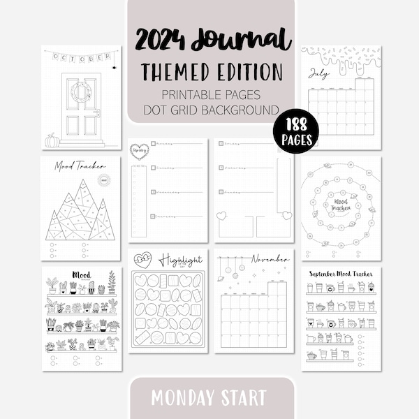 Bullet Journal Stickers Calendar - Etsy