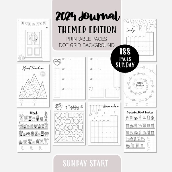 Bullet Journal Printable - Etsy