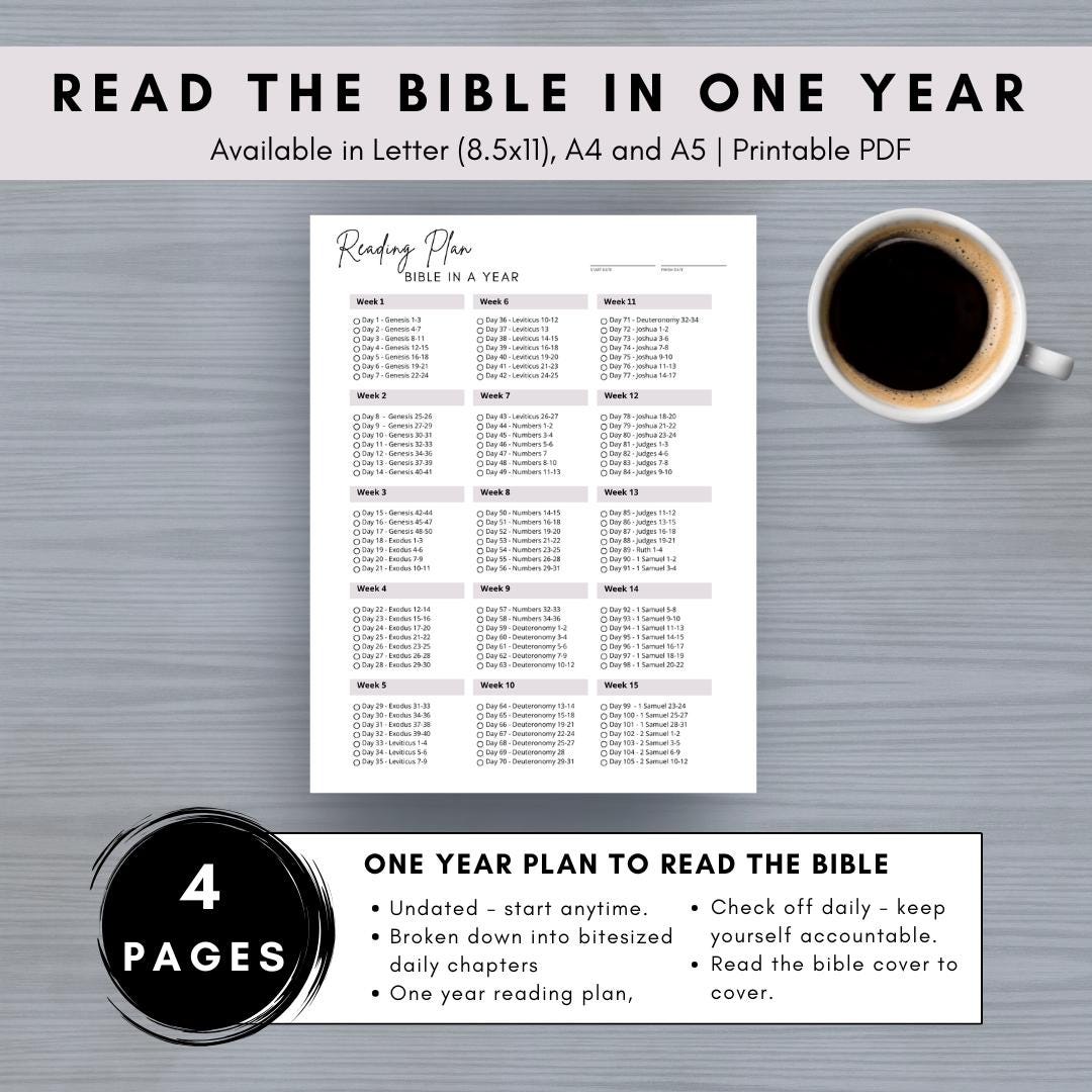 Read the Bible in One Year - Bible Reading Plan - Books of the Bible ...