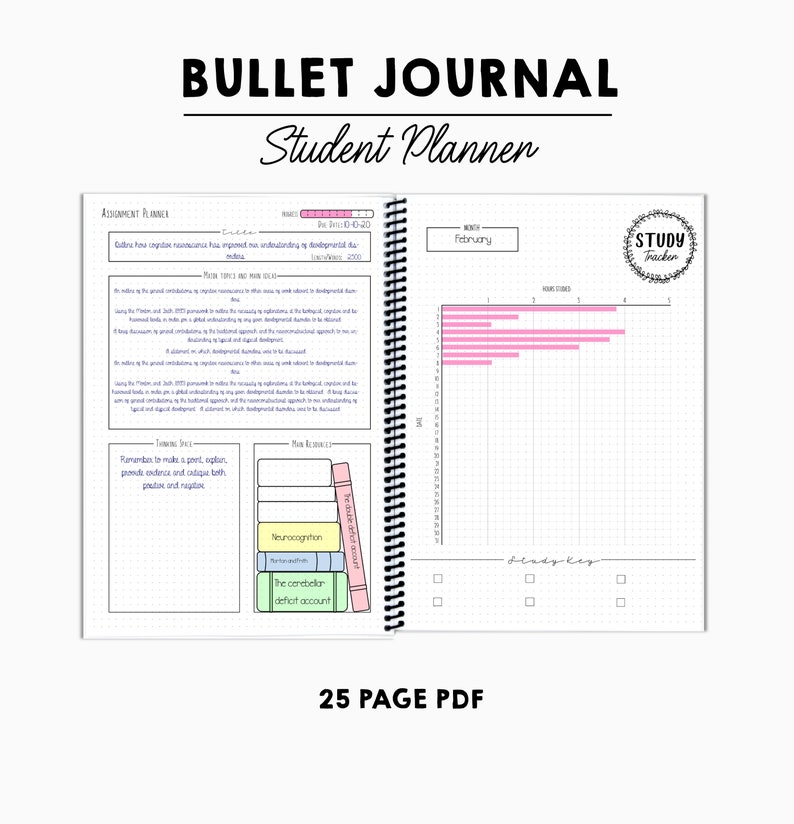 Bullet Journal Academic School Student Planner | Etsy