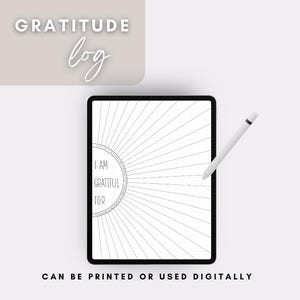 Gratitude Log Sun Sunshine Ray Dotted Grid Template Printable - Etsy