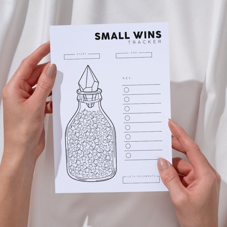 Small Wins Tracker Printable Planner Page | Motivational Daily Habit ...