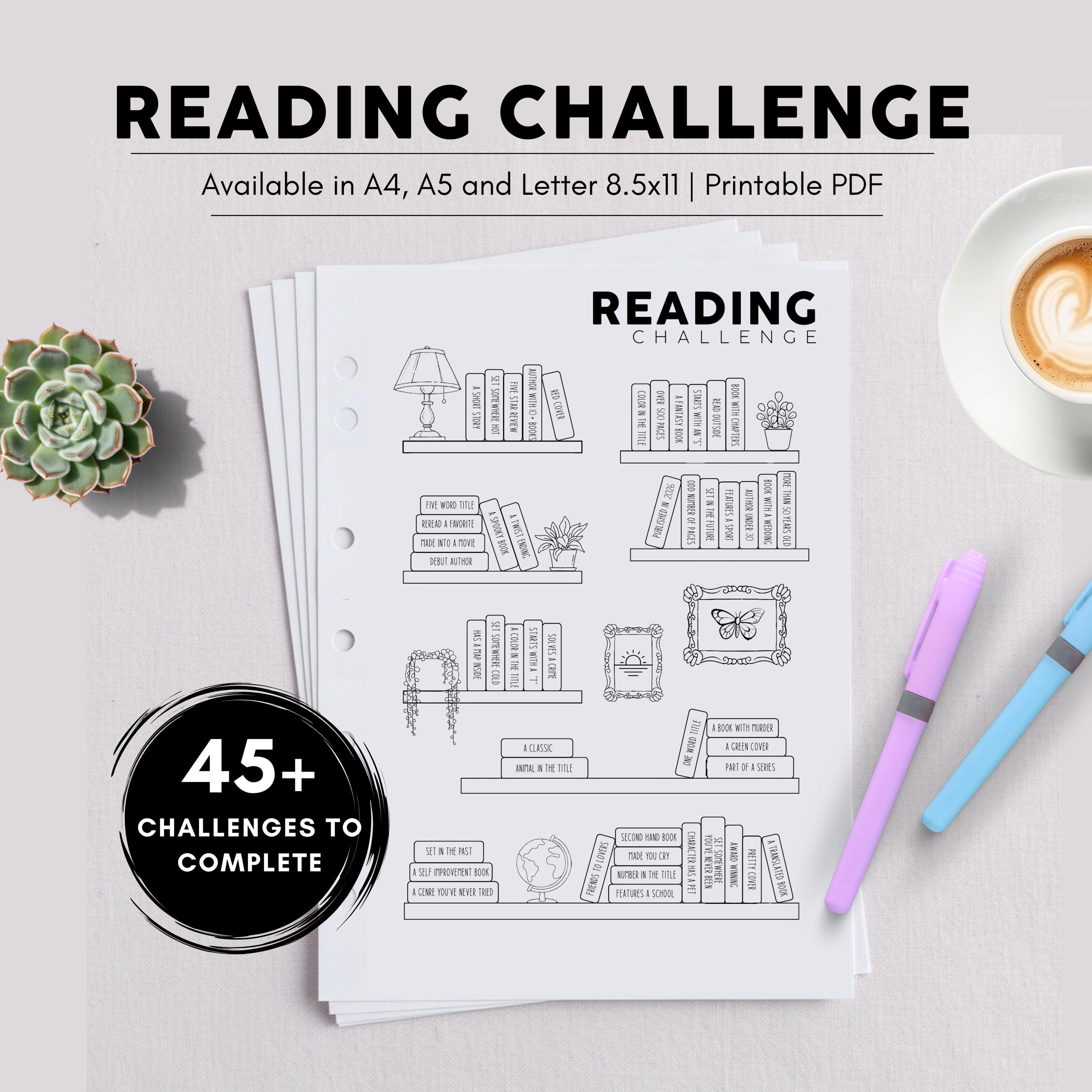 Reading Challenge Checklist Printable Page 2026 Reading Challenge Book ...