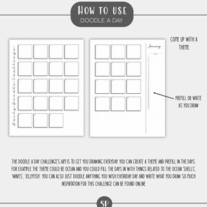 Doodle Challenge | Doodle A Day | Journal Pages | Dot Grid | Monthly ...