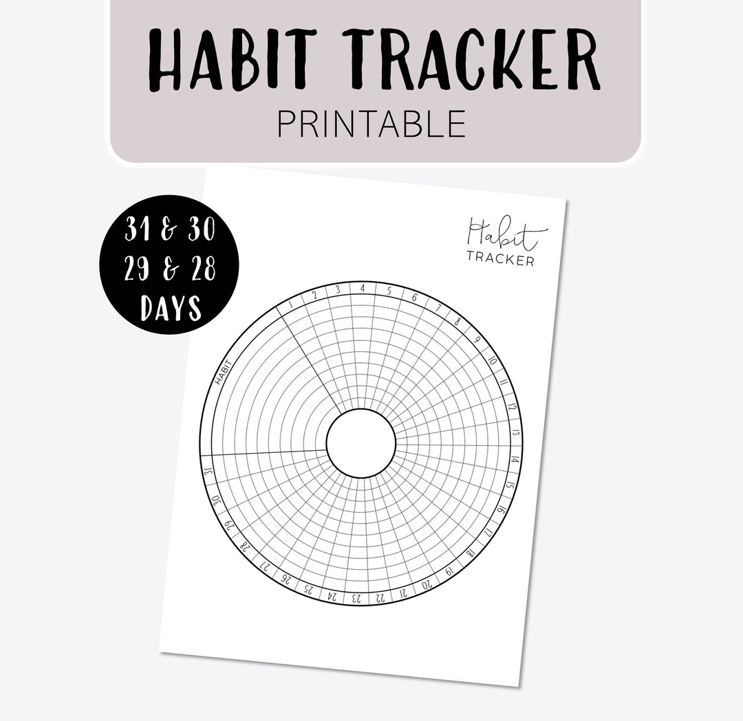Habit Tracker Dot Grid Journal Circle Habit Tracker Bullet Planner ...